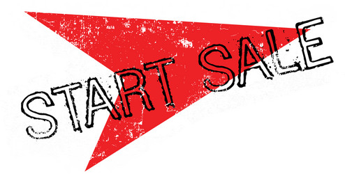 Start sale rubber stamp Royalty Free Vector Image
