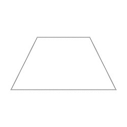 Trapezoid or trapezium shape dotted symbol icon Vector Image