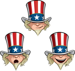 Uncle sam head mascot Royalty Free Vector Image