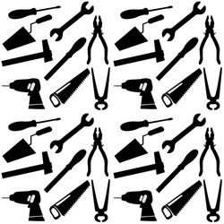 Seamless background with diy tools or home repair Vector Image