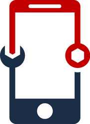 Mobile repair logo design template Royalty Free Vector Image