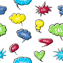 Comic explosive dynamic speech bubbles collection Vector Image