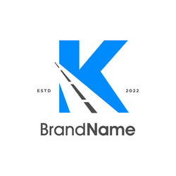Simple initial k way logo Royalty Free Vector Image