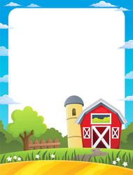 Farm theme frame 3 Royalty Free Vector Image - VectorStock