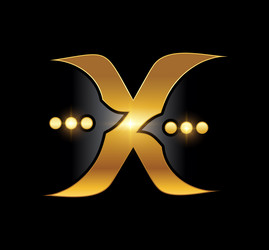 Golden phone call icon sign Royalty Free Vector Image