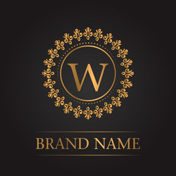 Luxury gold template monogram Royalty Free Vector Image