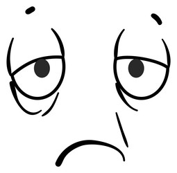 Exhausted Face Drawing