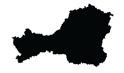 Flag of tuva republic map silhouette Royalty Free Vector