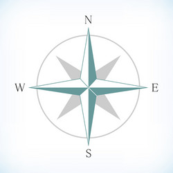 Blue wind rose Royalty Free Vector Image - VectorStock