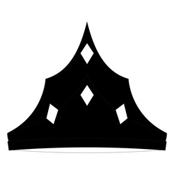King crystal crown cut out Royalty Free Vector Image