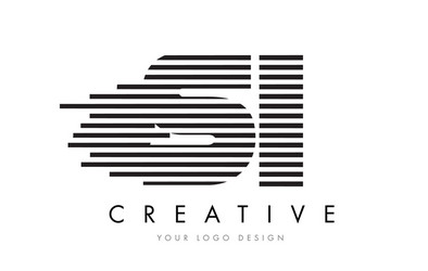 Creative colorful letters si s i logo Royalty Free Vector