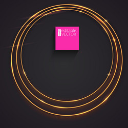 Abstract golden light ring with lines Royalty Free Vector