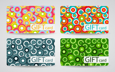 Beautiful gift card set Royalty Free Vector Image