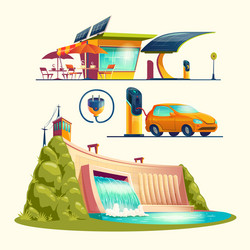 Sources light concept male female characters Vector Image