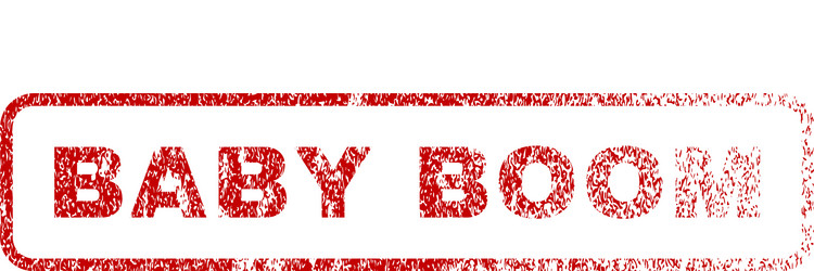Baby boom rubber stamp Royalty Free Vector Image