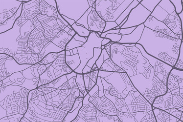 Sheffield map detailed city Royalty Free Vector Image