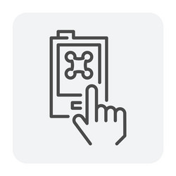 Control buttons flat icon design Royalty Free Vector Image