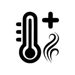 Heat wave symbol logo icon Royalty Free Vector Image
