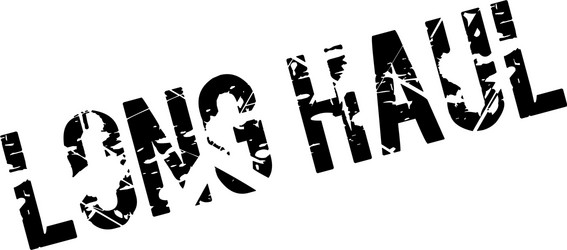 Long haul rubber stamp Royalty Free Vector Image