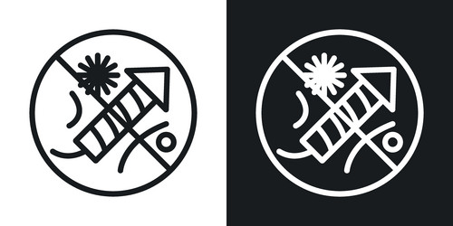 Ban on fireworks sign prohibited Royalty Free Vector Image