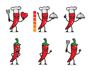 Mascot cartoon hot fire chili logo Royalty Free Vector Image