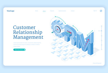 Customer relationship management background Vector Image