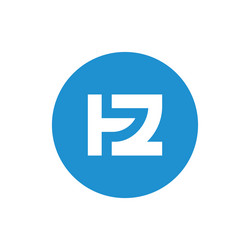 Initial letter hz logo icon minimal monogram Vector Image