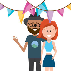 People party cartoons Royalty Free Vector Image