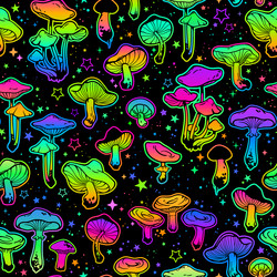 Funny seamless of bright witchy elements Vector Image