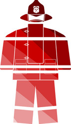 Fire service uniform icon Royalty Free Vector Image
