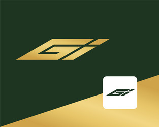 Letter g i logo design creative minimal Royalty Free Vector