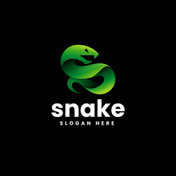 Logo infinity snake silhouette style Royalty Free Vector