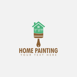 Home painting logo designhome house painting Vector Image