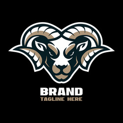 Modern goat letter g logo Royalty Free Vector Image