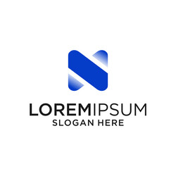 N logo symbol modern letter icon Royalty Free Vector Image