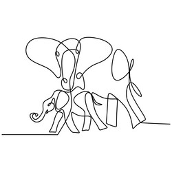 One Line Drawing Elephant Vector Images (over 350)