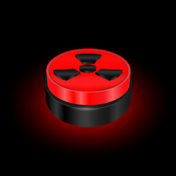 Radioactive nuclear icon button radiation sign Vector Image