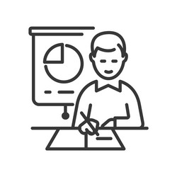 Student biometric data loop concept icon Vector Image