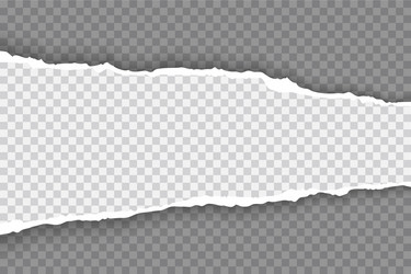 Realistic torn and twisted paper strip Royalty Free Vector