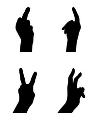 Hand sign insult Royalty Free Vector Image - VectorStock