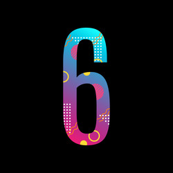 Modern abstract number set colorful Royalty Free Vector