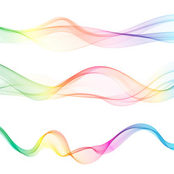 Abstract flame wave set Royalty Free Vector Image