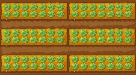 Top view of crops on the farm Royalty Free Vector Image