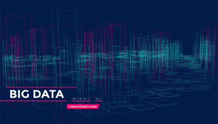 Big data sorting machine learning algorithm Vector Image