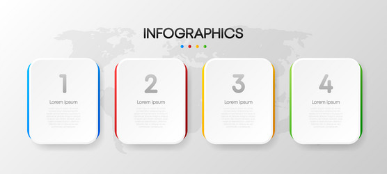 Business infographic data visualization square Vector Image