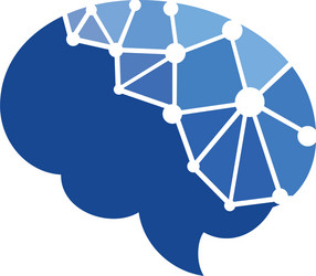 Human brain schematic brochure element design Vector Image
