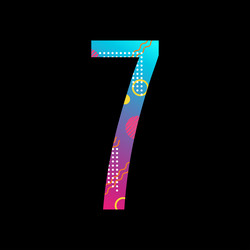 Number 7 Vector Images (over 18,000)