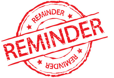 Reminder sign or stamp Royalty Free Vector Image