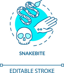 Snakebite injury bitten wound concept icon Vector Image