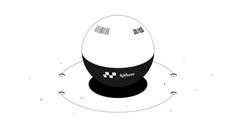 Hemisphere mathematical figure black and white 3d Vector Image